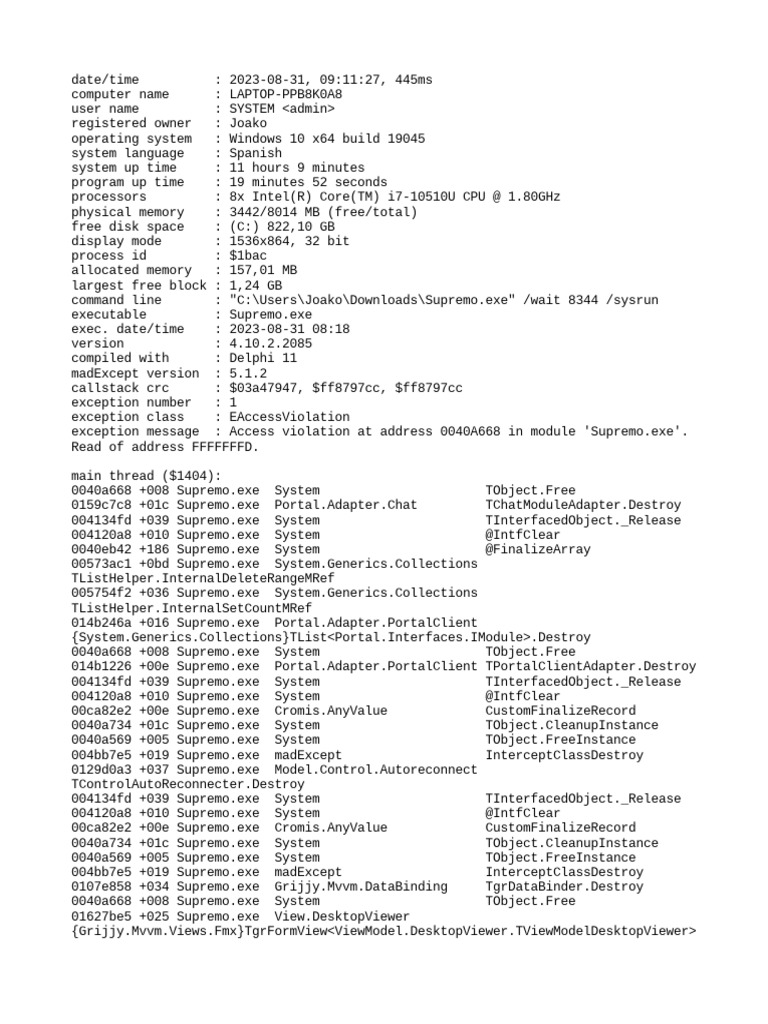 Bugreport | PDF | Microsoft Windows | Operating System Families