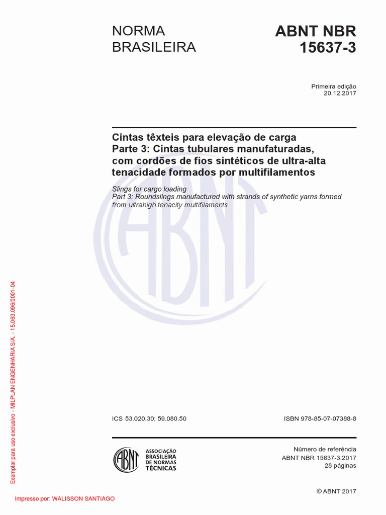 Norma Brasileira: Abnt NBR 15637-3 | PDF | Kernel (sistema operacional ...