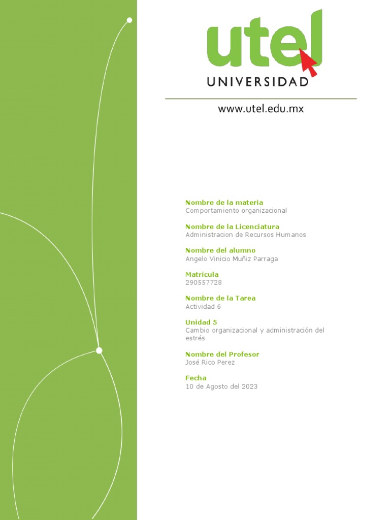 Actividad 6 Comportamiento Organizacional Angelo Muniz | PDF | Gestión ...