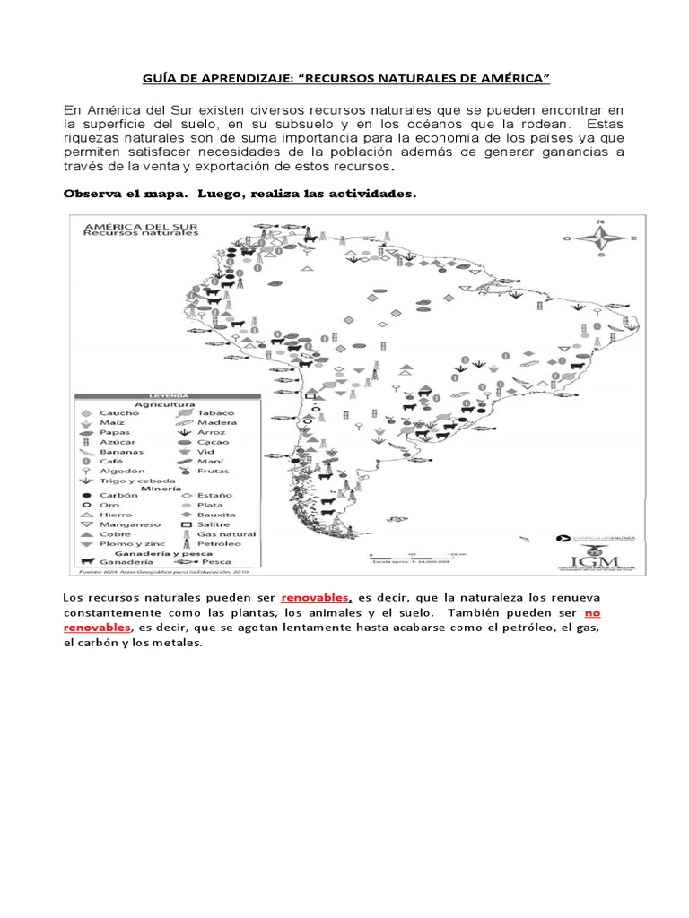 Recursos Naturales de América | PDF