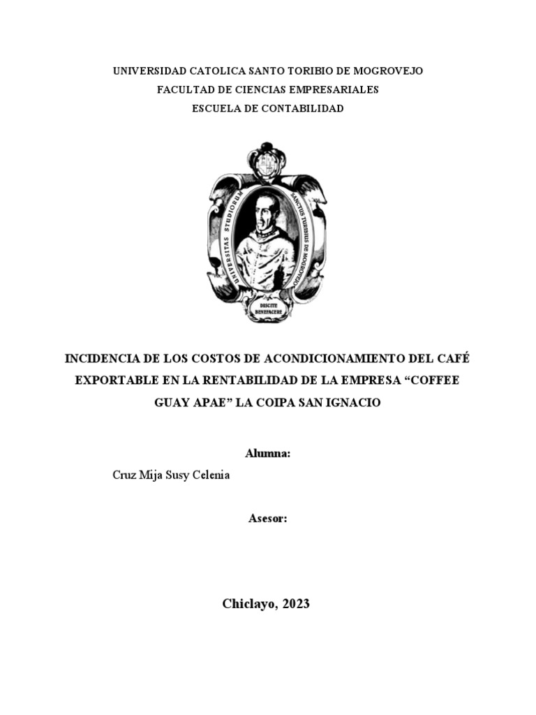 Proyecto de Tesis - Susy Cruz - 23062023 | PDF | café | Business