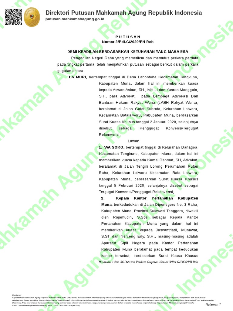 Putusan 3 PDT.G 2020 PN Rah 20230904204652 | PDF