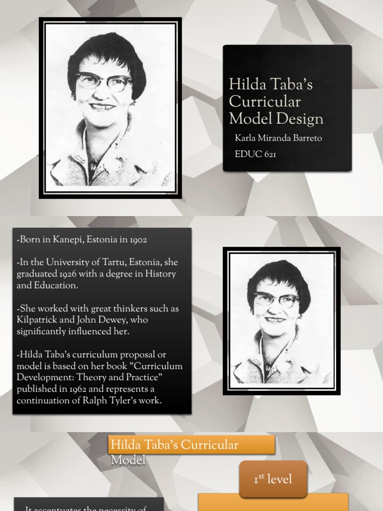 Hilda Taba's Curriculum Design Model | PDF | Curriculum | Behavior ...