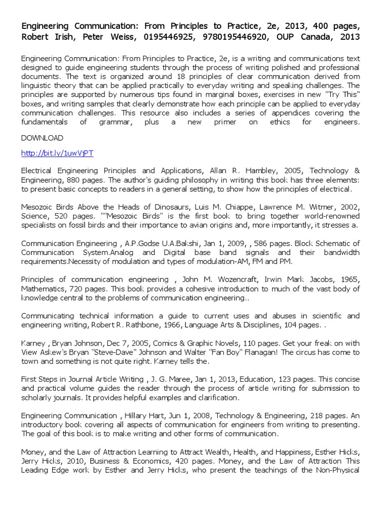 Dokumen - Tips - Engineering Communication From Principles To ...