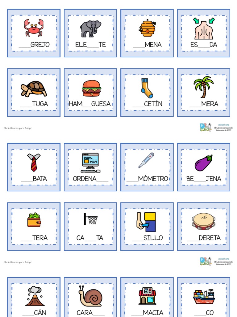 Tarjetas Lectoescritura Silabas Mixtas | PDF | Cocina, comidas y vino ...
