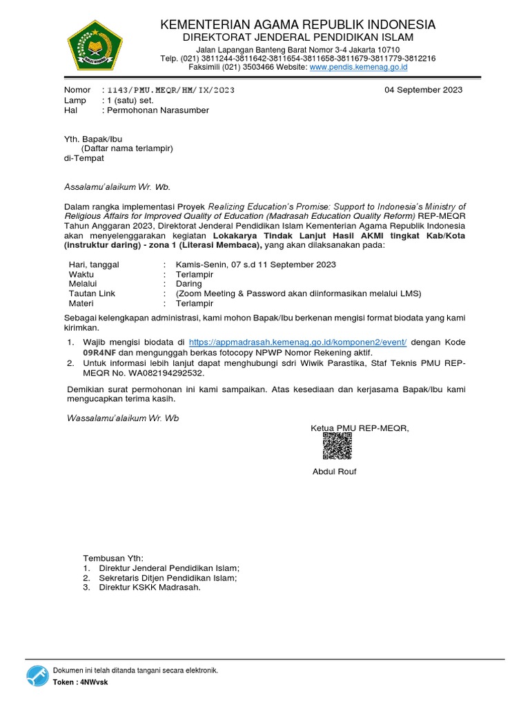 Narasumber BTL AKMI MEMBACA Tte | PDF