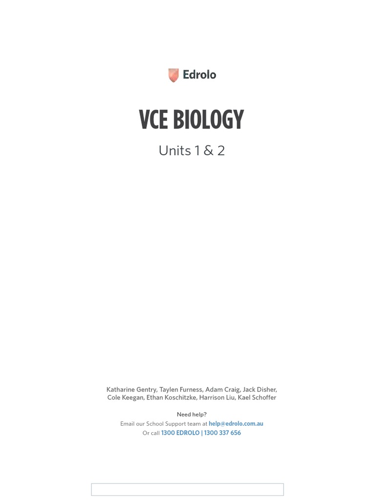 Edrolo VCE Biology Units 1 & 2-Edrolo (2020) | PDF