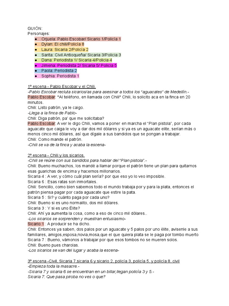 GUIÓN (1) | PDF