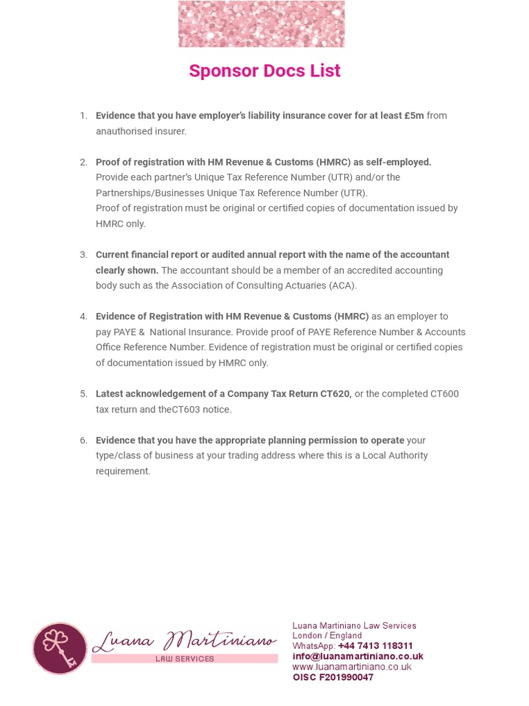Sponsor Docs | PDF | Accountant | Accounting