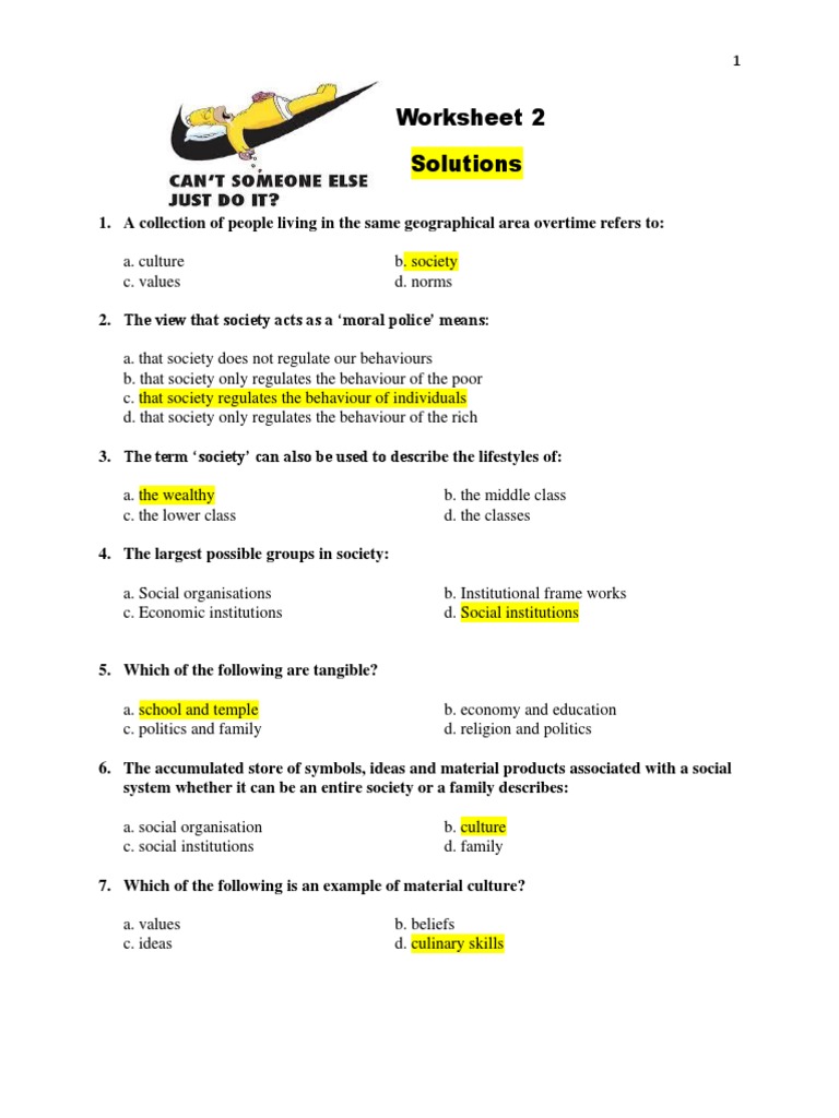 Solutions - Worksheet 2 - 2024 | PDF | Caribbean