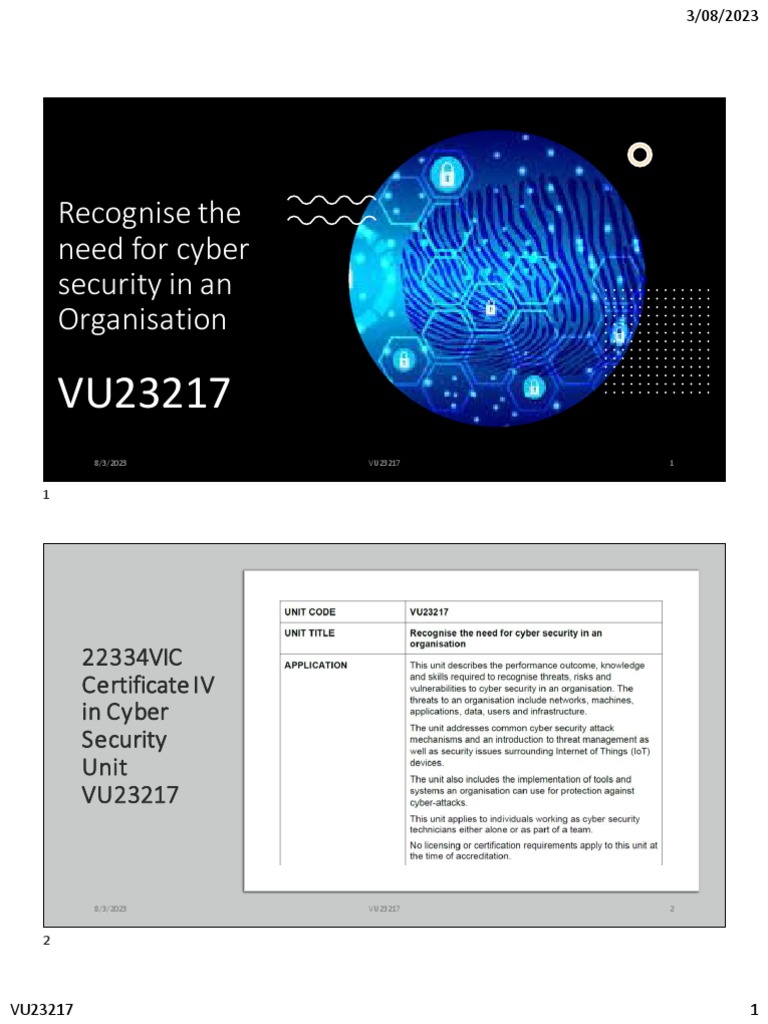 VU23217 Session-01 | PDF | Information Security | Computer Security