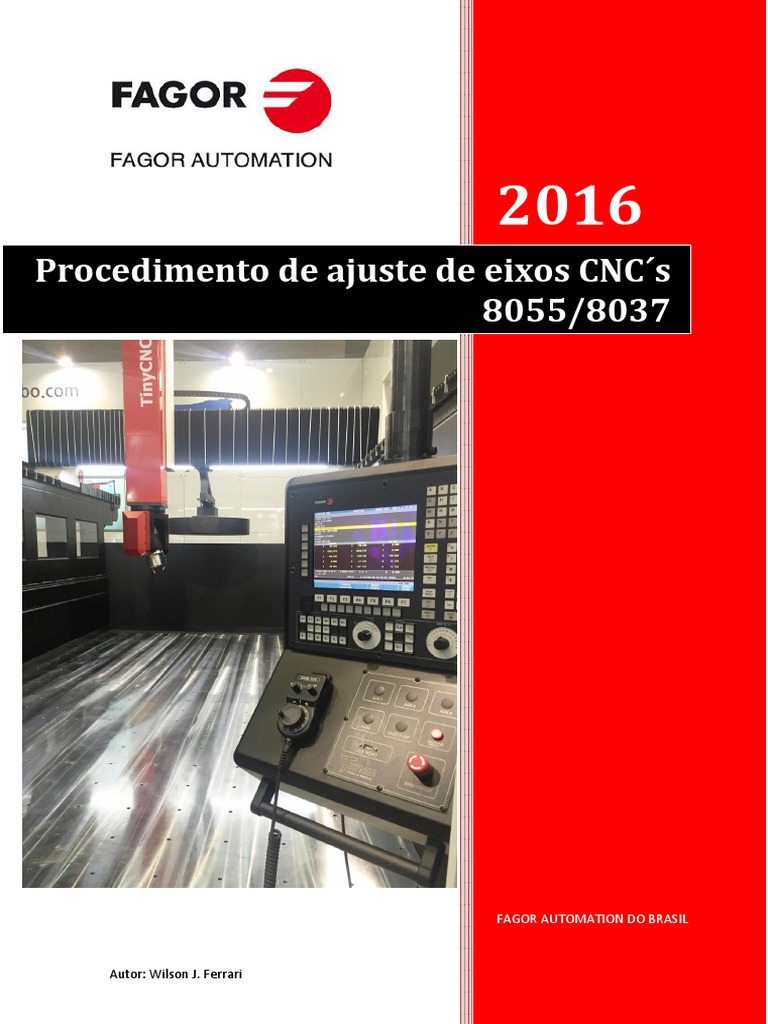 Ajuste de Eixos CNC 8055/8037: Guia Completo | PDF | Armazenamento de dados de computador