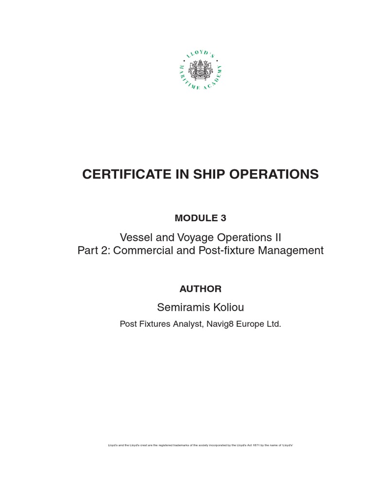 Module3 - Vessel and Voyage Operations Part 2 | PDF | Fuel Oil | Ships