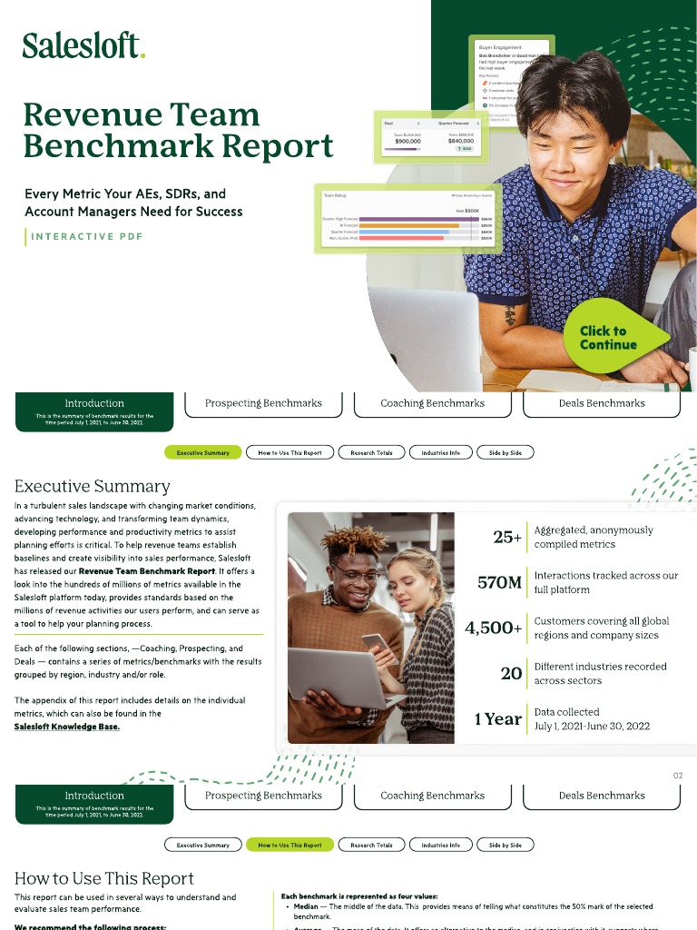 Salesloft - Revenue Team Benchmark Report - Interactive - FINAL | PDF ...