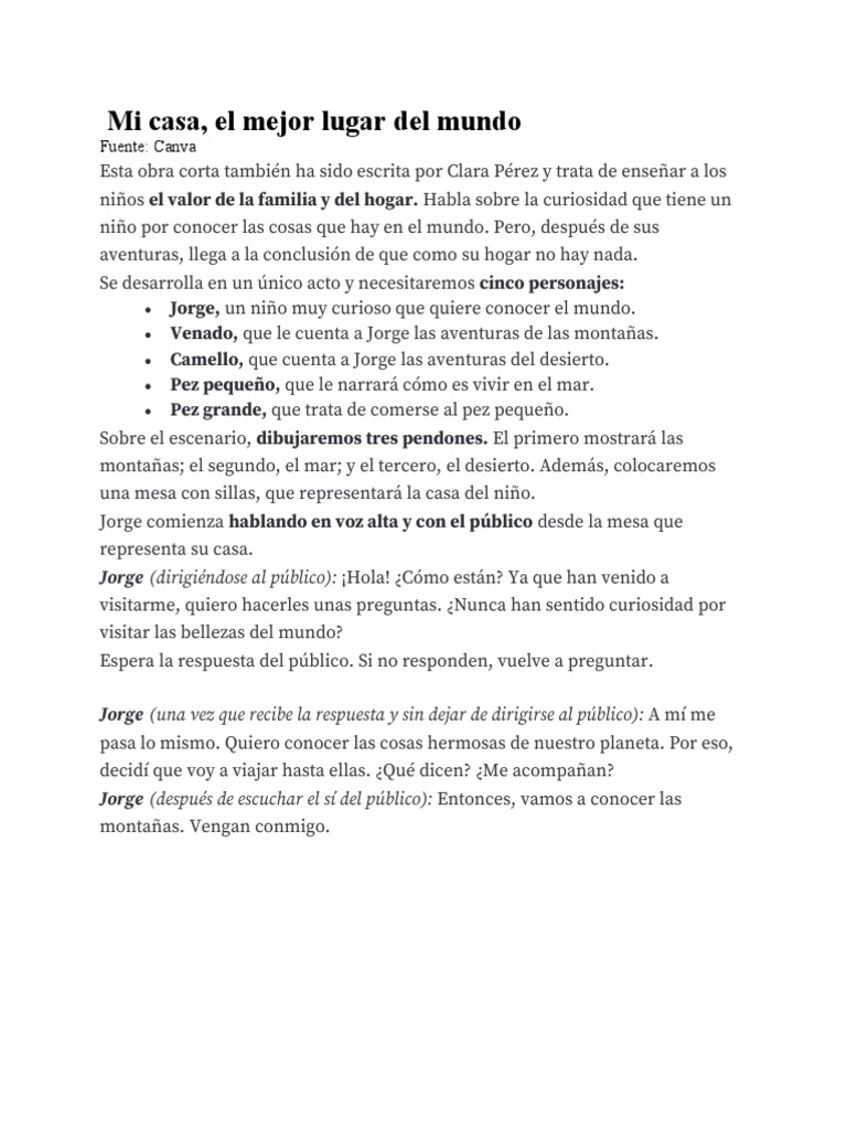 Mi casa, el mejor lugar del mundo | PDF