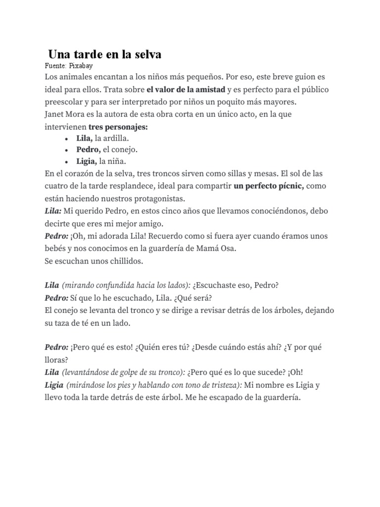 Una Tarde en La Selva | PDF