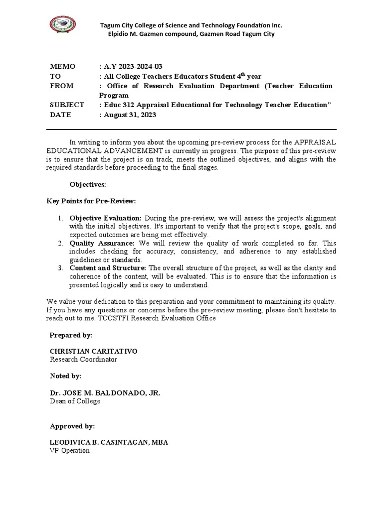 Memo Pre Rev | PDF | Business | Art