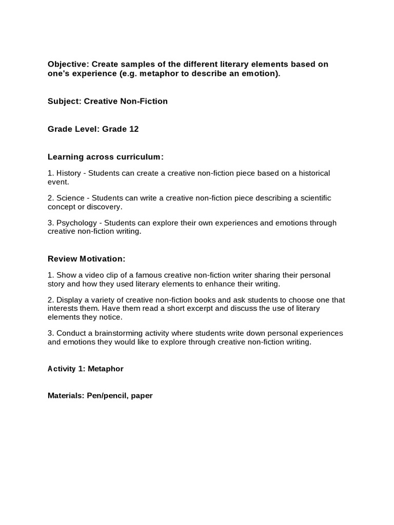 Lesson - Plan CNF Melc2 | PDF