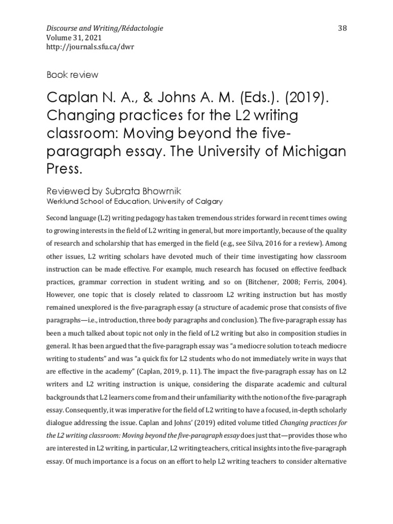 Alternatives to the Five-Paragraph Essay | PDF | Educational Assessment ...