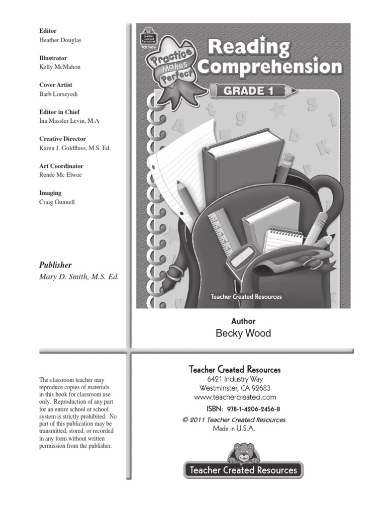 G1 Reading Comprehension | PDF | Books