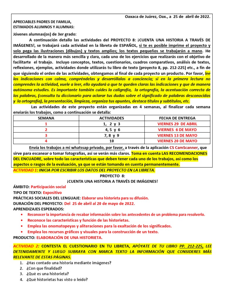3o PROYECTO 8 LA HISTORIETA | PDF | Cómics