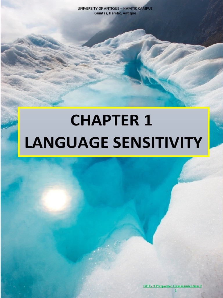 Chapter 1 - Language Sensitivity | PDF | Language Arts & Discipline | Foreign Language Studies