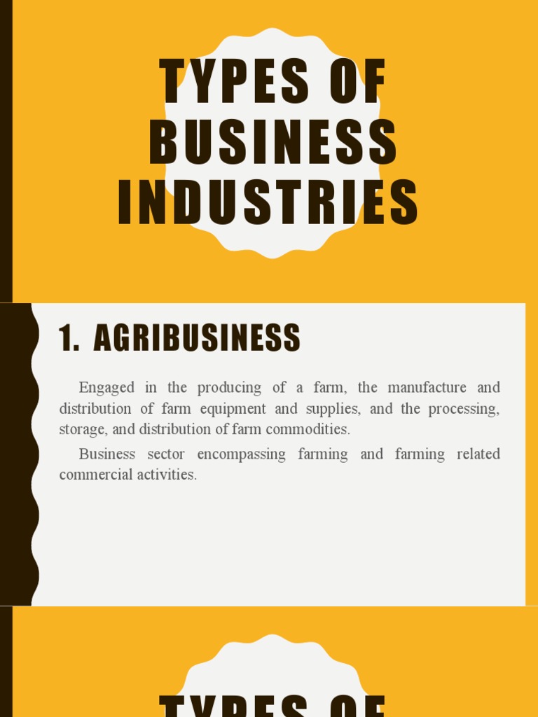 Types Of Industries Business: Les Différents Types D’Industries – RXUT