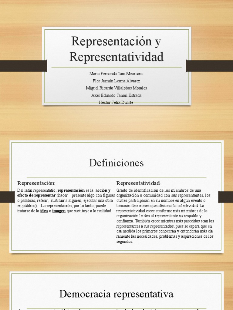 Representación y Representatividad | PDF | Democracia | Ideologías ...