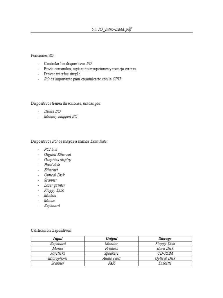 Apuntes C3 ELO | PDF | De entrada y salida | Secuestro de datos