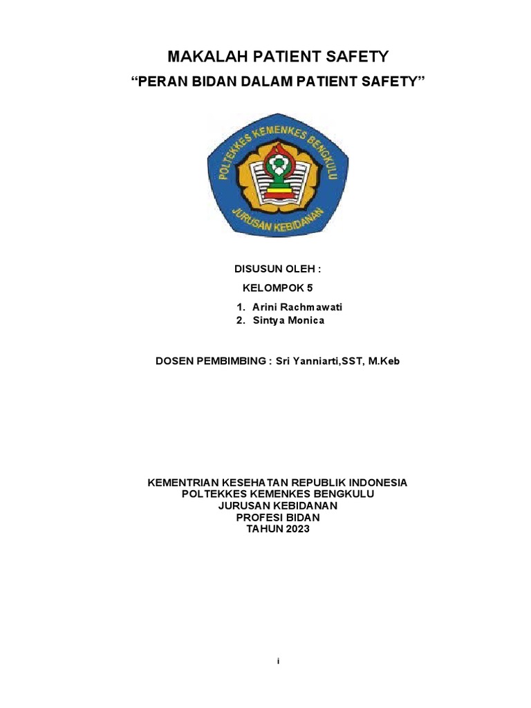 MAKALAH Kelompok 5 Peran Bidan Dalam Patient Safety | PDF