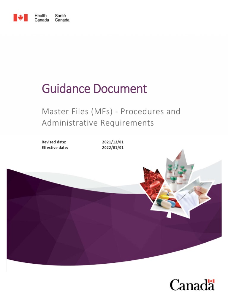 Canada TPD-MF Type I | PDF | Drugs | Pharmaceutical Sciences