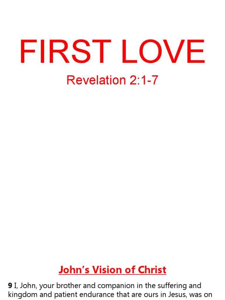 First Love Letter To The Ephesus | PDF