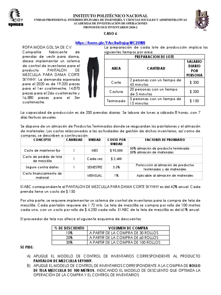 Caso 6 Integral Modelos Deterministas | PDF | Economias