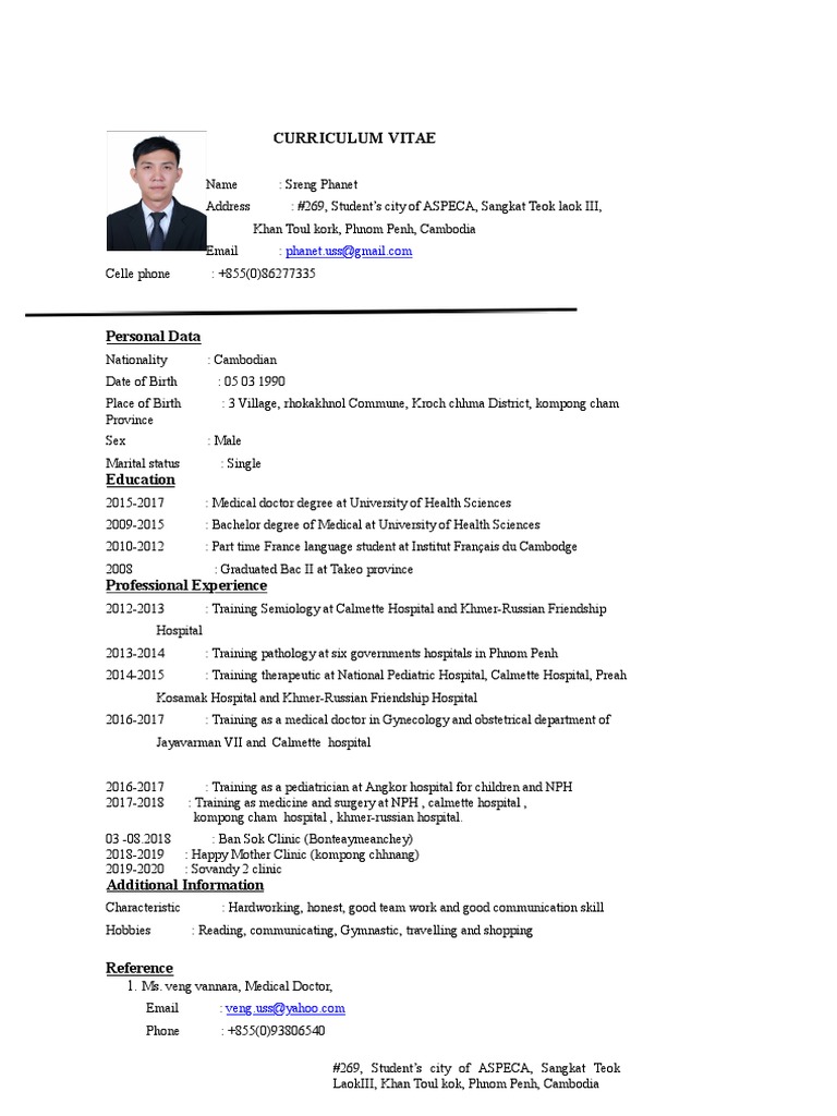 CV and Cover Letter 2020docx | PDF | Medicine | Health Care