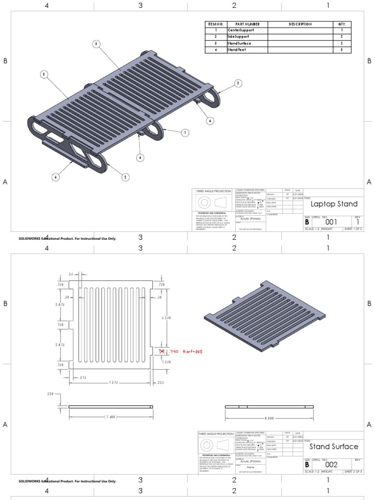 Laptop Stand Marked Drawings-2 | PDF