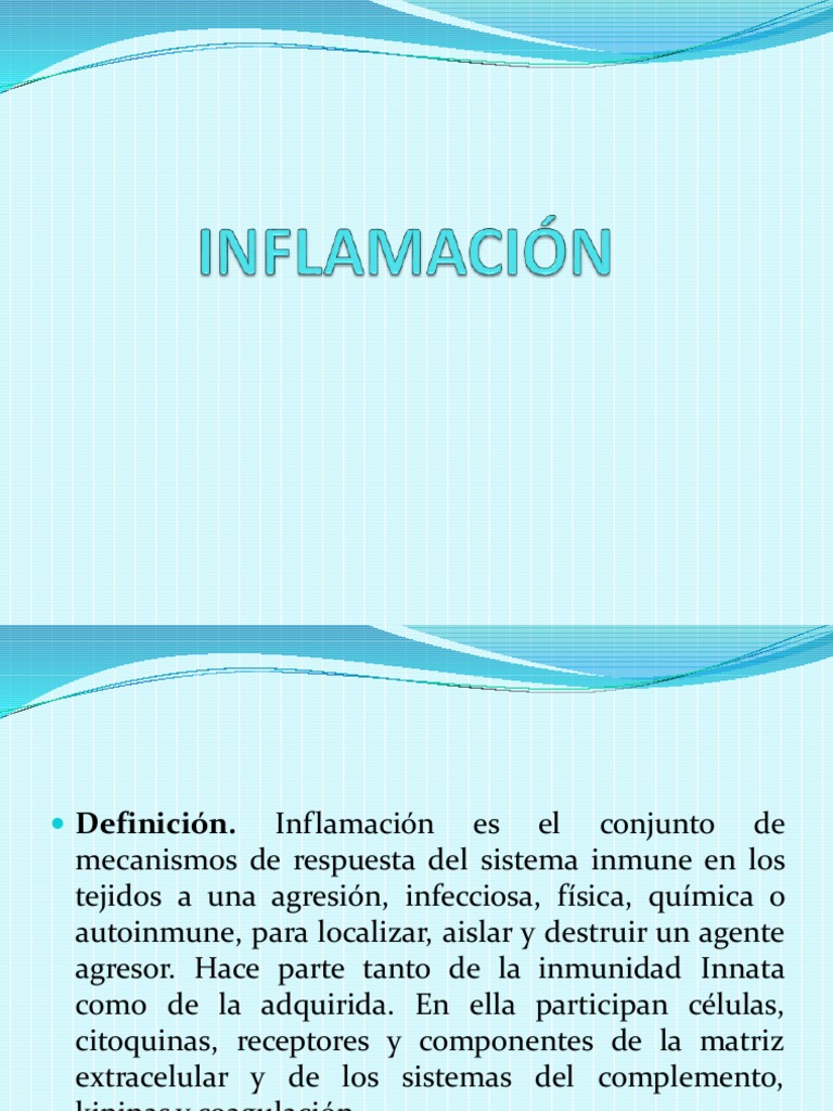 Inflamación Power Point | PDF | Inflamación | Citocina