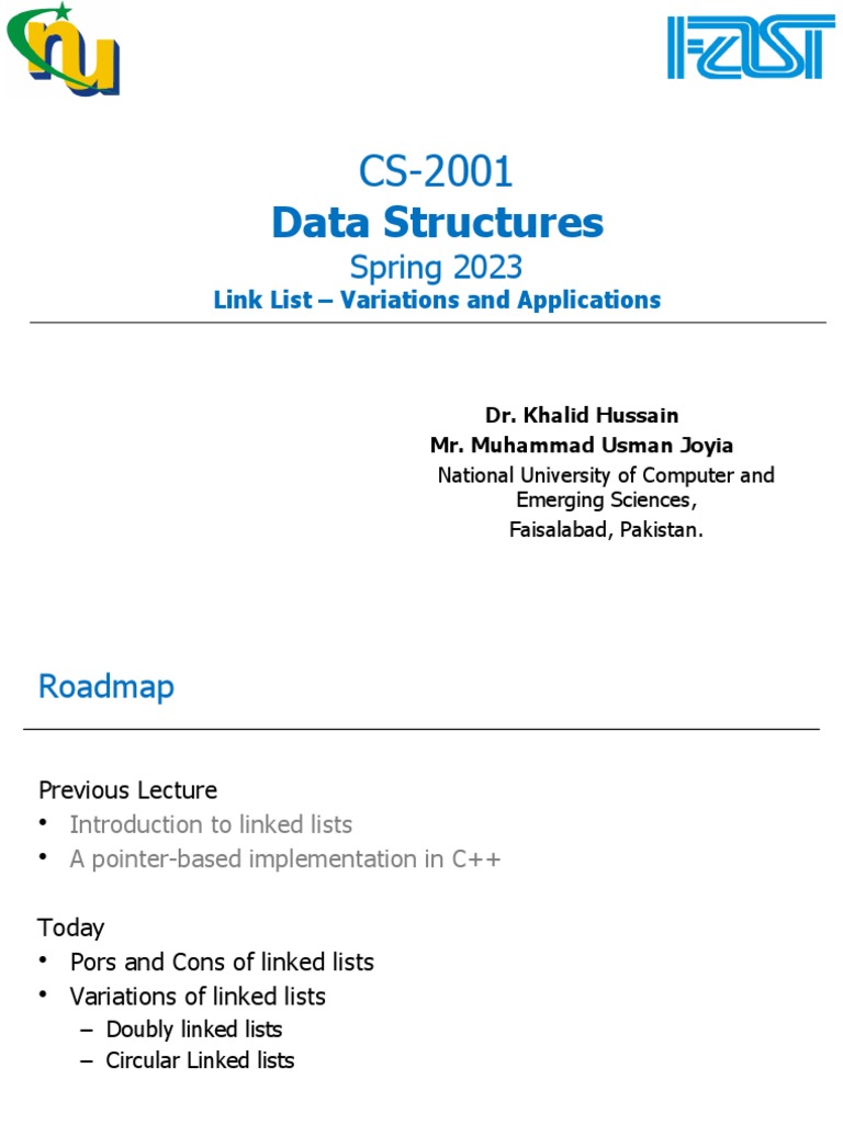 Lecture 5 - Linked List Variations | PDF | Information Retrieval | Computer Engineering