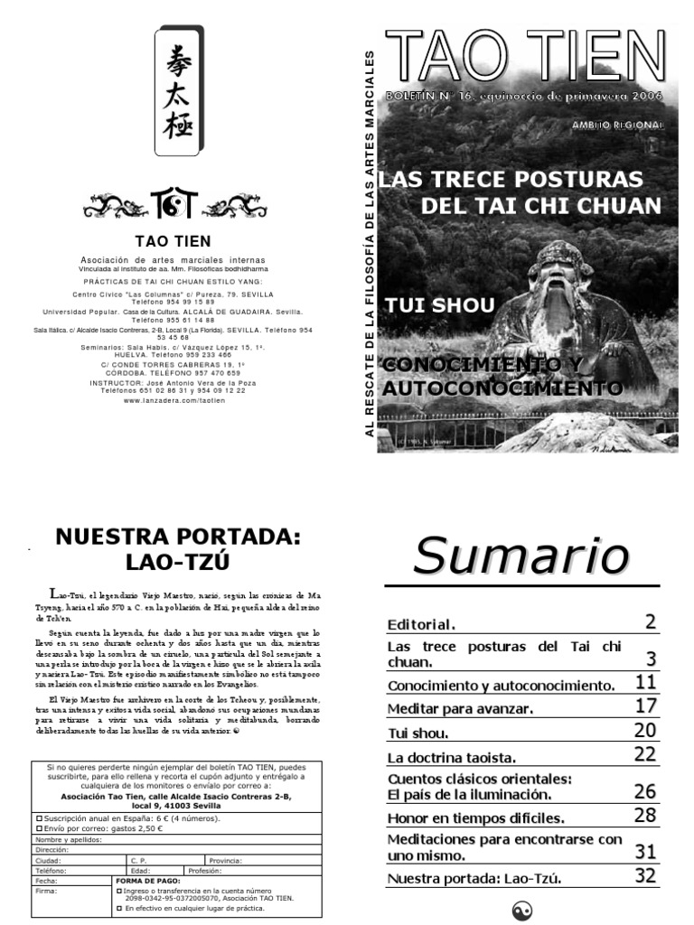 Fundamentos del Tai Chi Chuan | PDF | Laozi | Bruce Lee