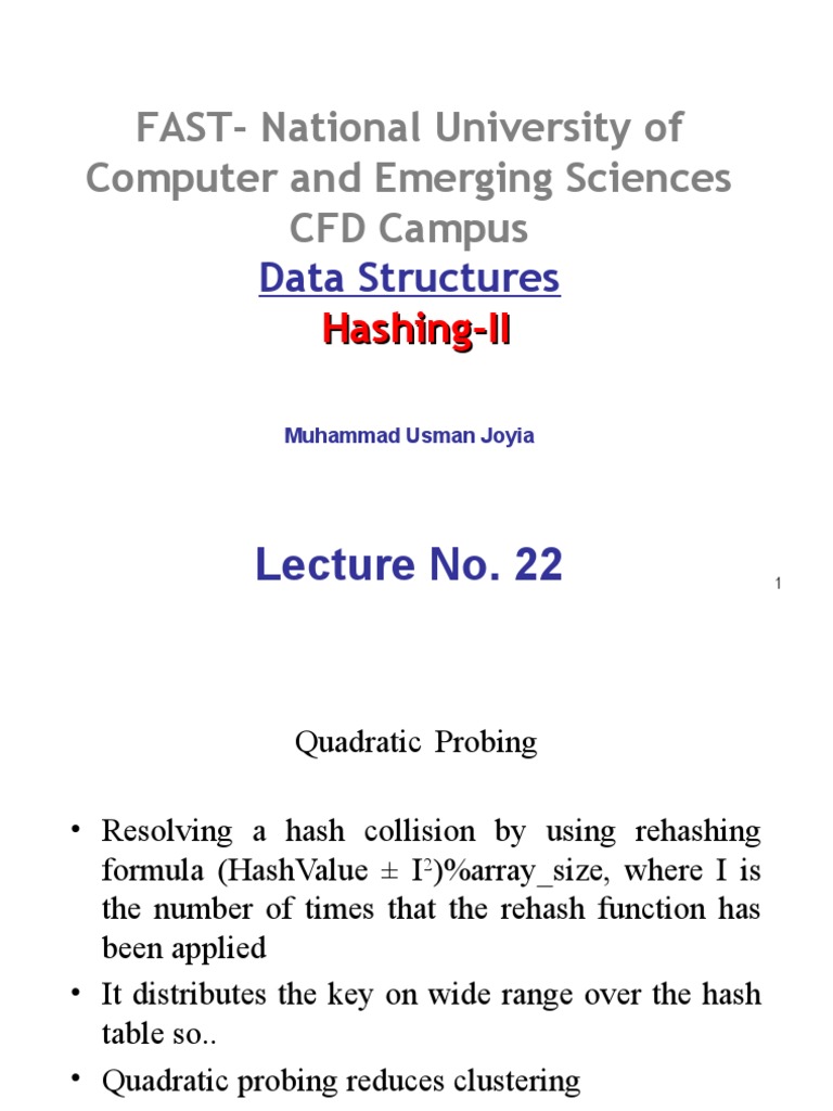Lecture 22 Hashing Ii Pdf 7054