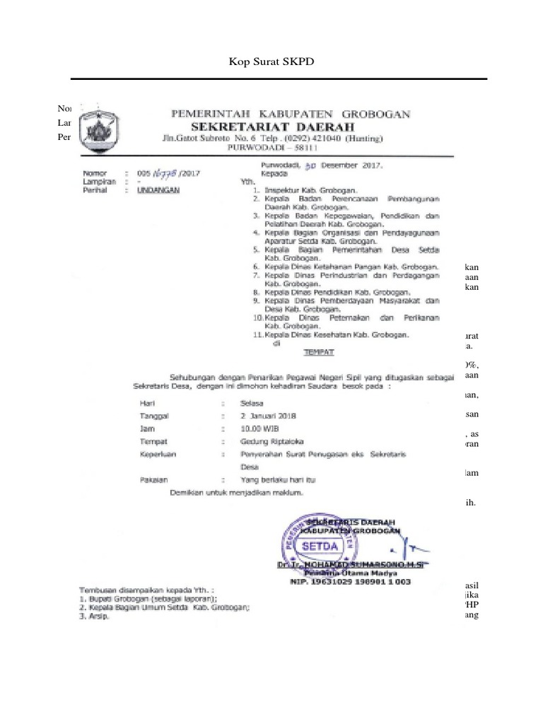 Contoh Surat SKPD Permintaan Pemeriksaan | PDF | Pengelolaan Keuangan ...