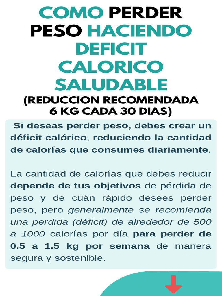 Cómo lograr un déficit calórico efectivo | PDF | Alimentos | Pérdida de ...
