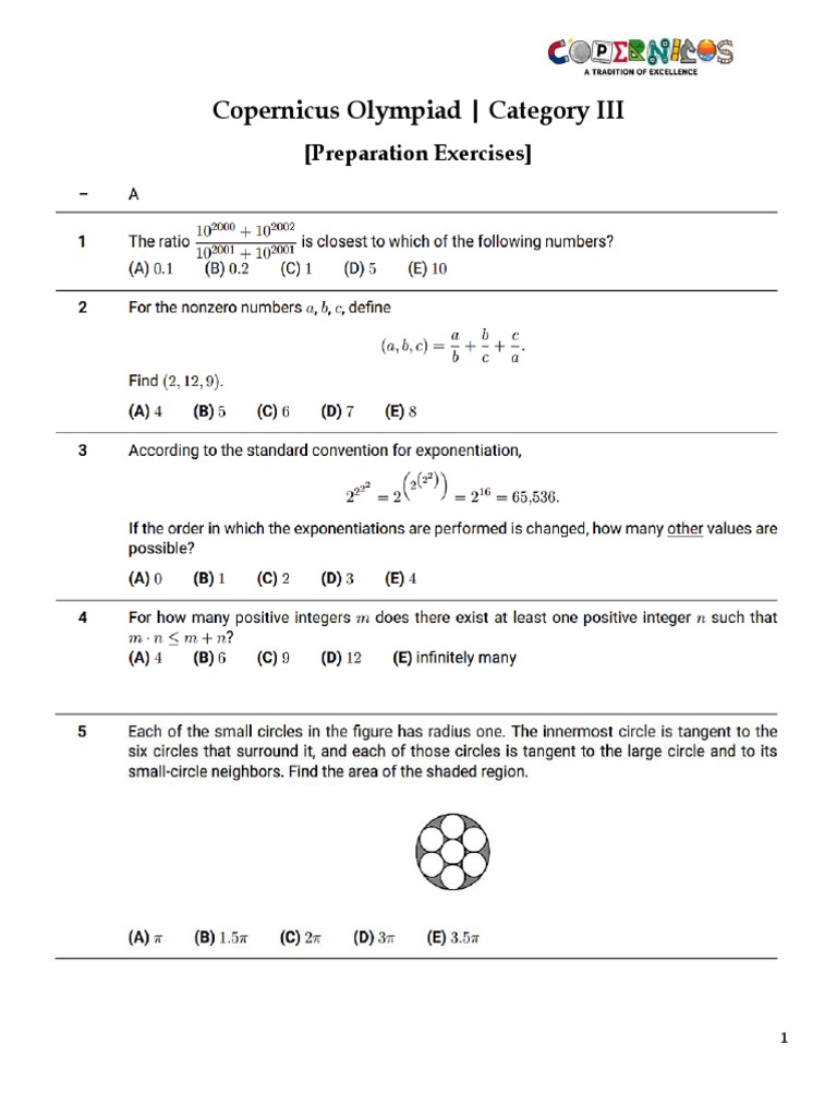 Copernicus Olympiad AMC 2002 | PDF