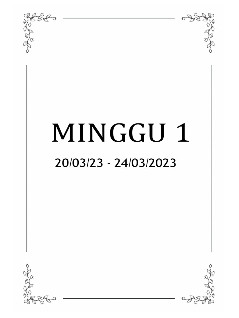 Divider Mingguan 2023 2024 | PDF