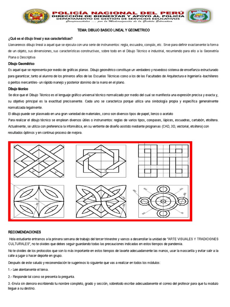 Modulo - 01 - III de - 2do | PDF | Dibujo | Dibujo técnico