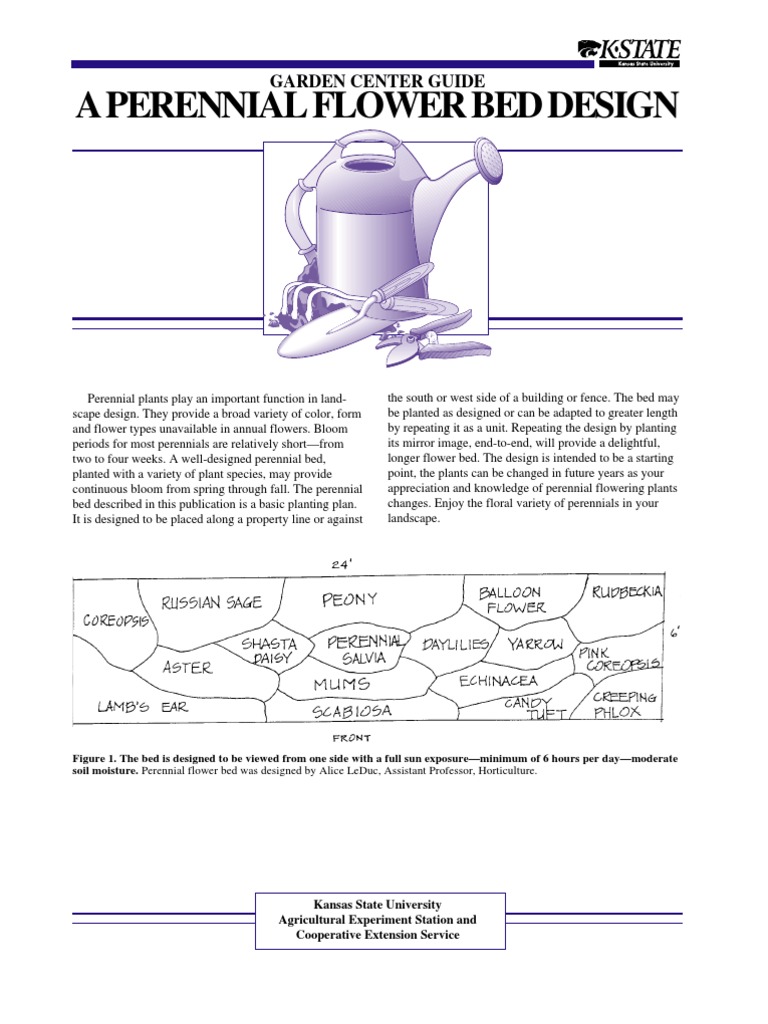 A Perennial Flower Bed Design: Garden Center Guide | PDF | Flowers | Plants