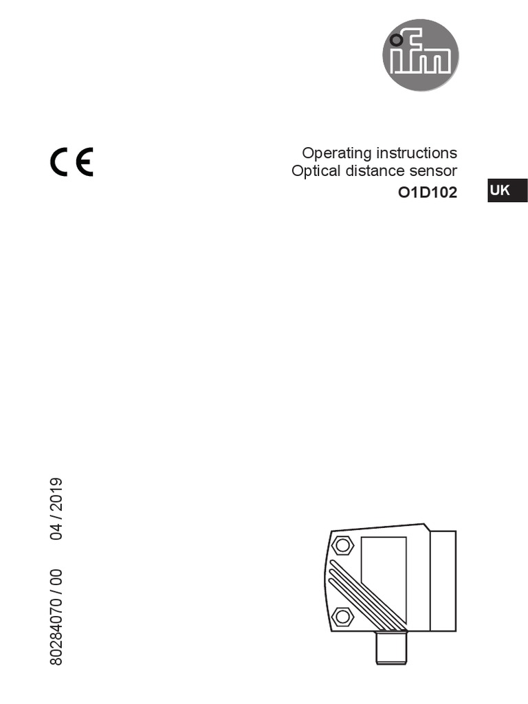 Manual Sensor Optico Ifm 01D102 | PDF