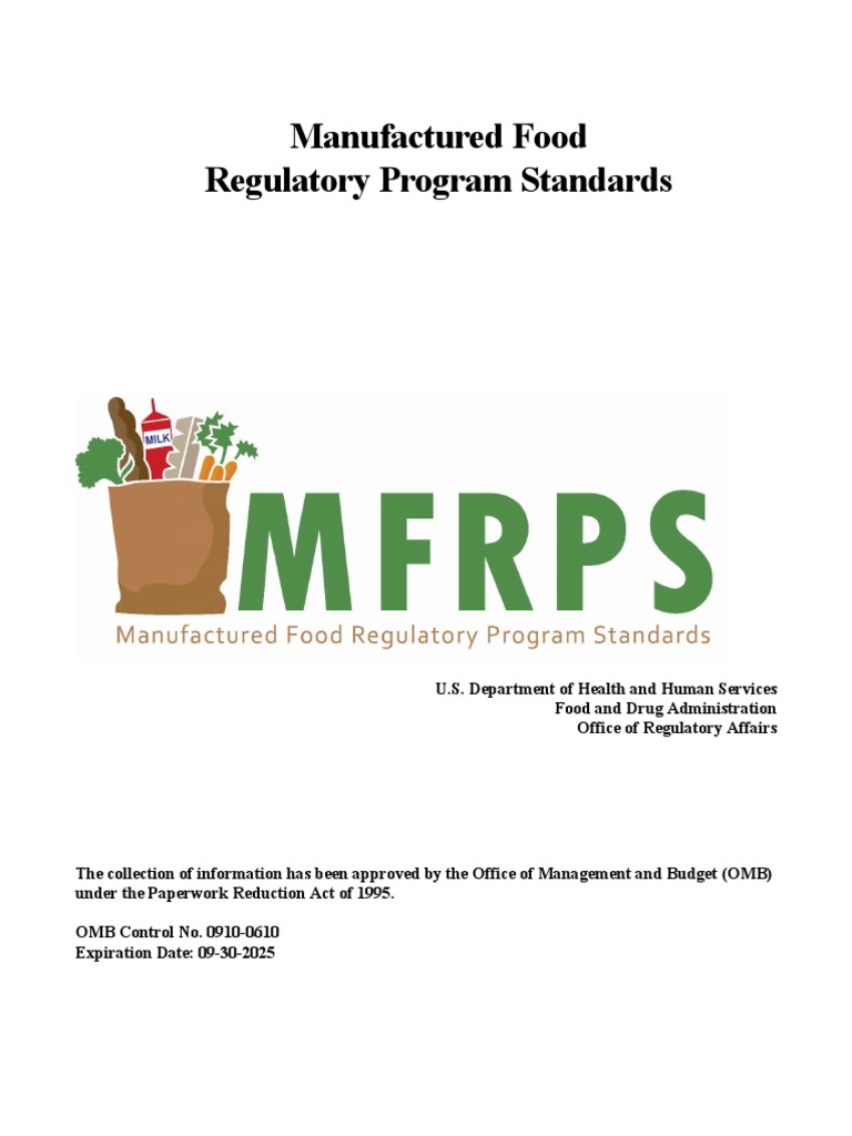 2022 Manufactured Food Regulatory Program Standards | PDF | Food And ... 2022 Manufactured Food Regulatory Program Standards | PDF | Food And ...