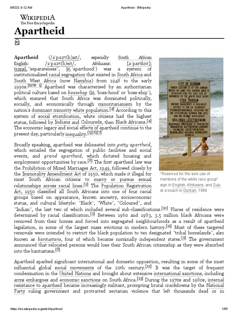 Understanding Apartheid in South Africa | PDF | Apartheid | South Africa