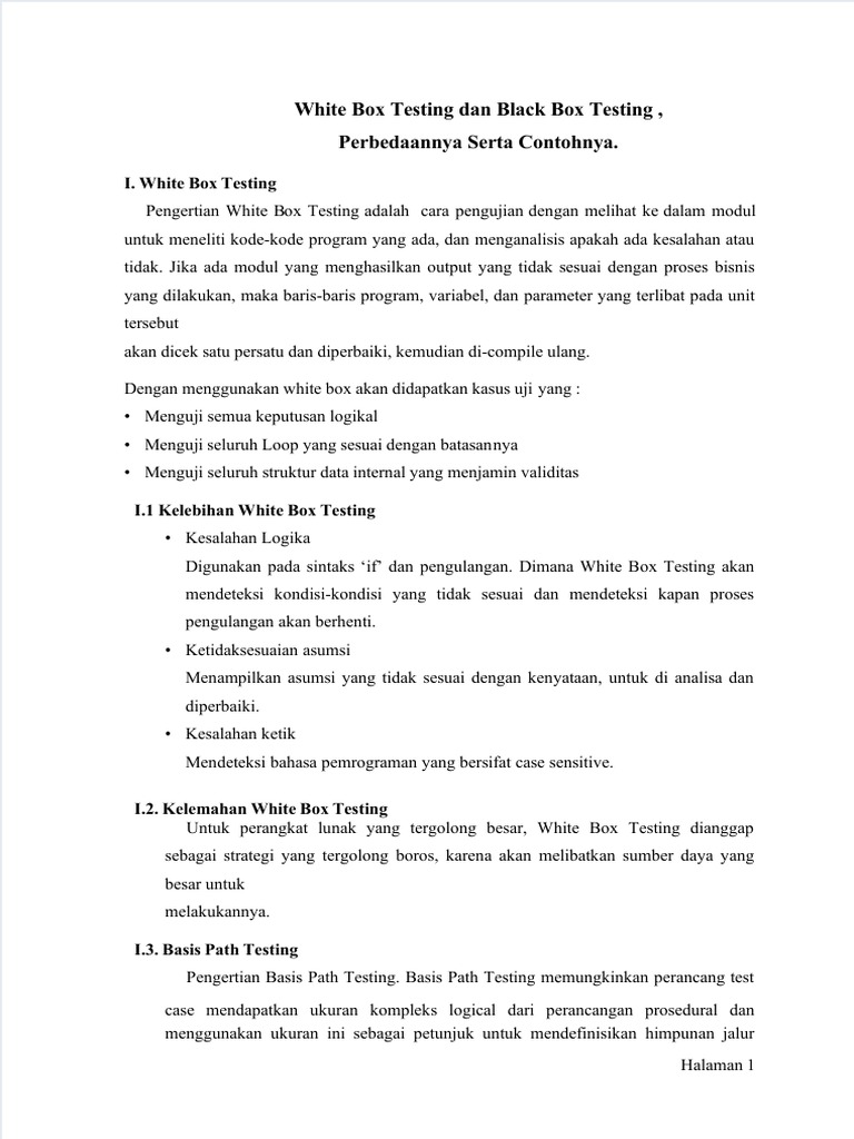 White Box & Black Box Testing | PDF | Metode & Bahan Ajar | Teknologi ...