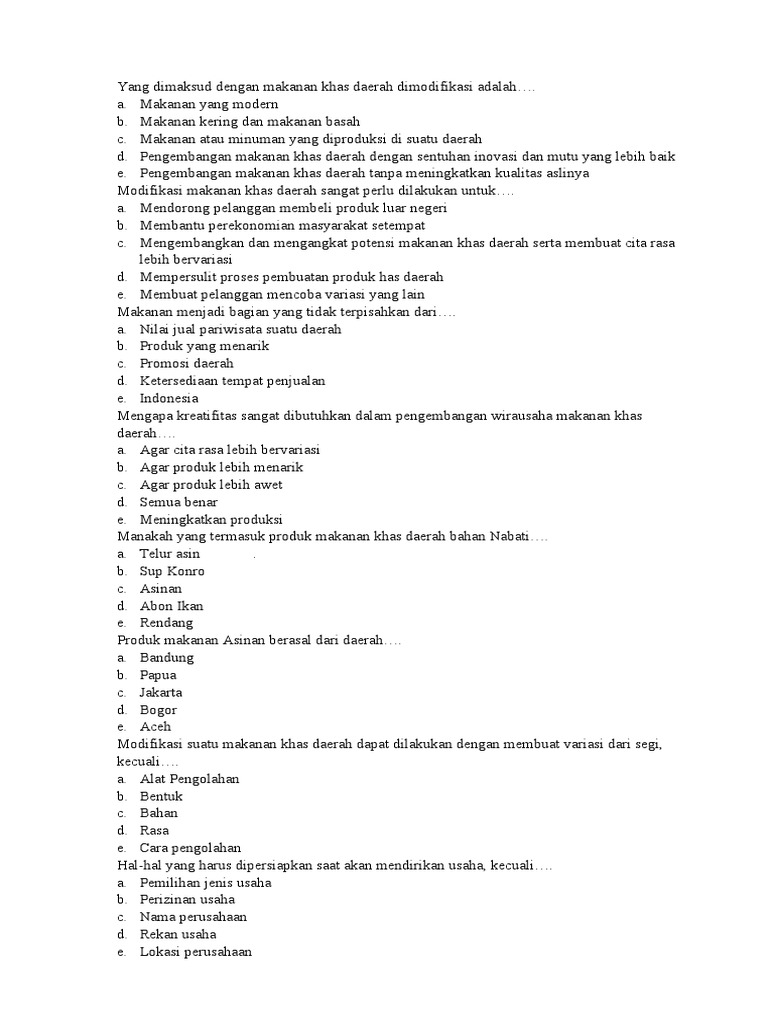 SOAL UTS PKWU 12 DARING | PDF